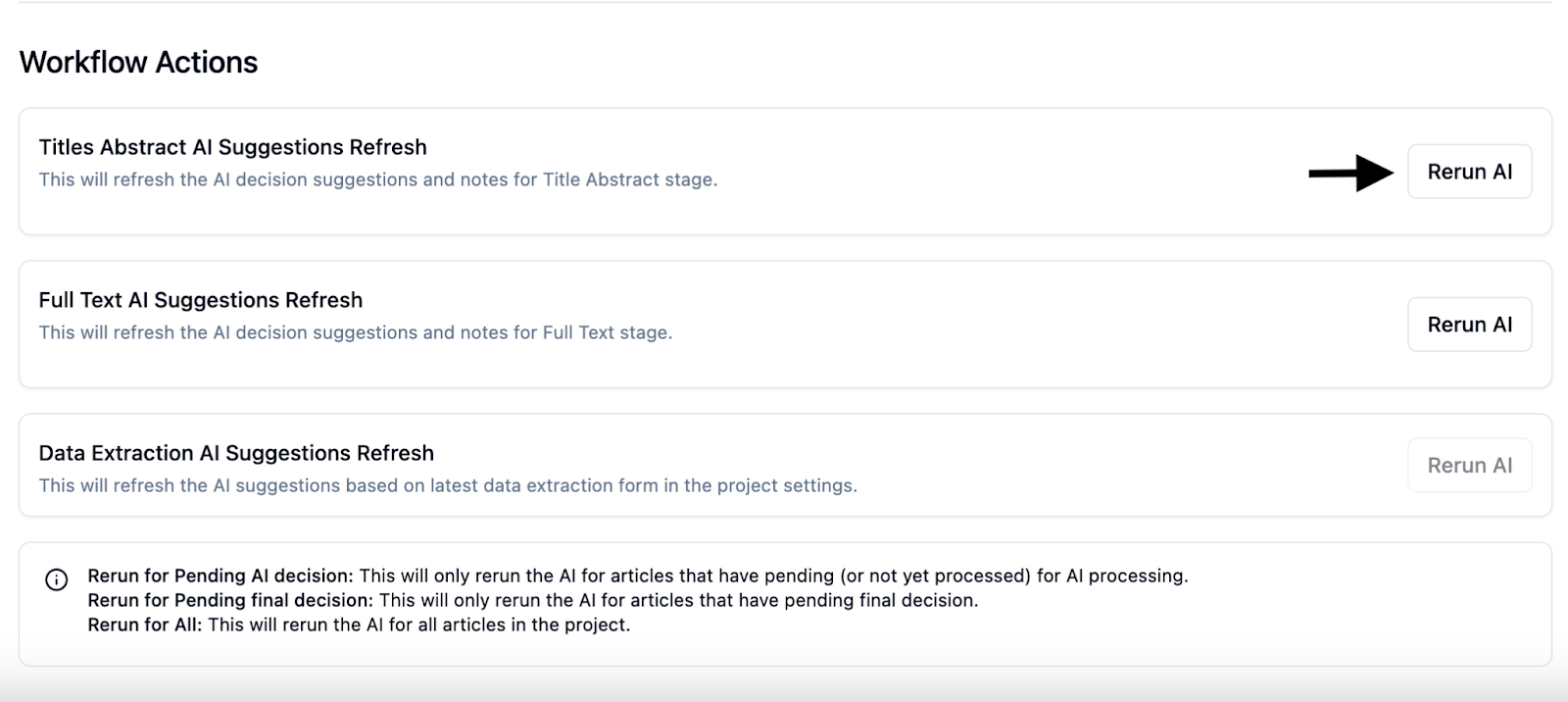 How to run AI on the articles that are already screened by Human Reviewers?